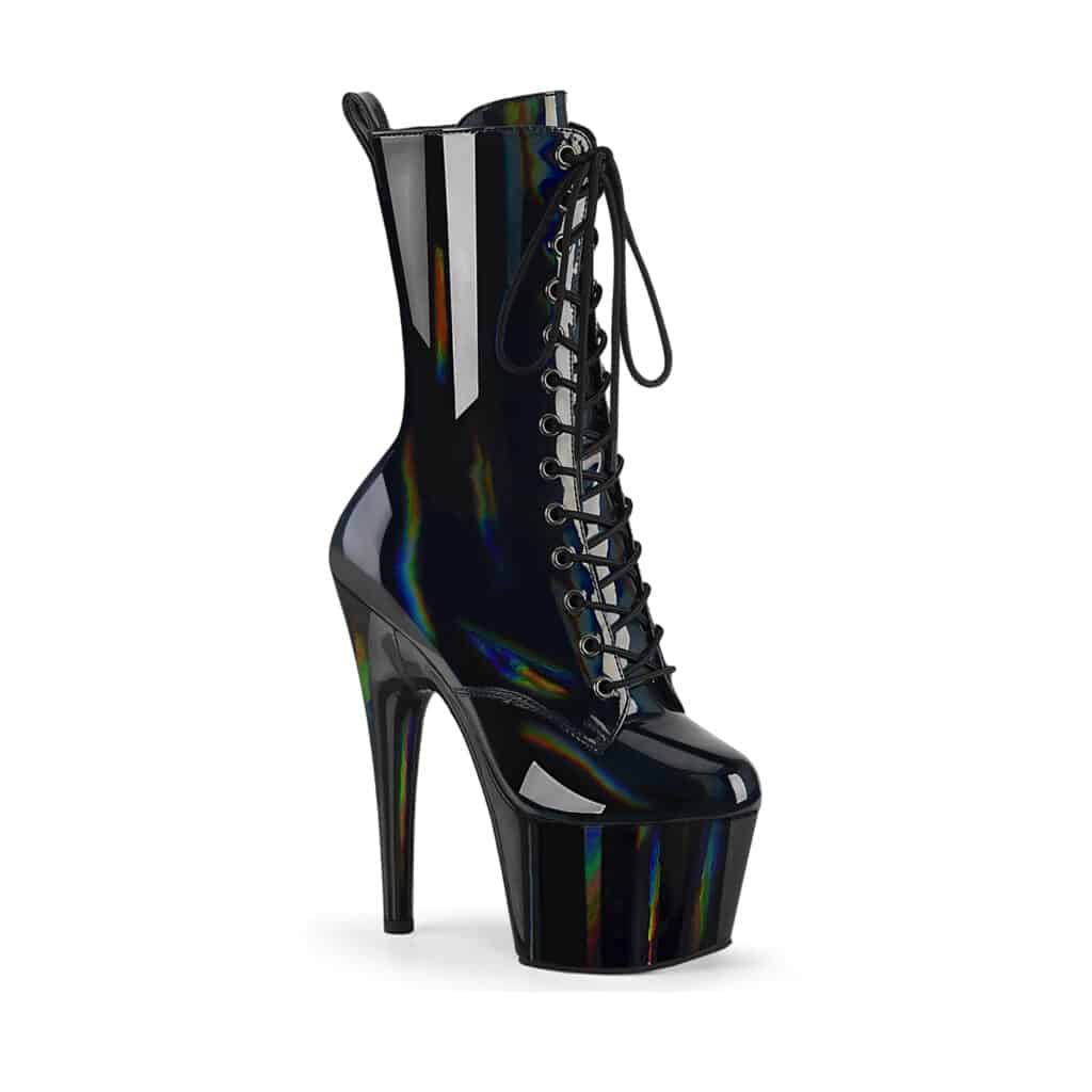 Pleaser Adore 1040WR-HG – Black Holo | Janet’s Closet