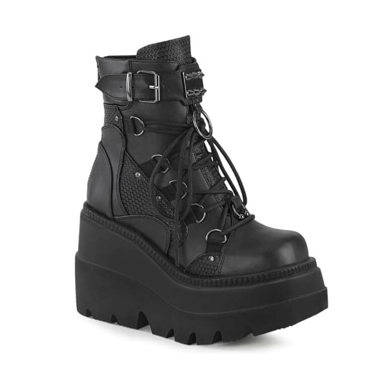 Demonia Shaker 60 - Black Vegan Leather | Janet’s Closet