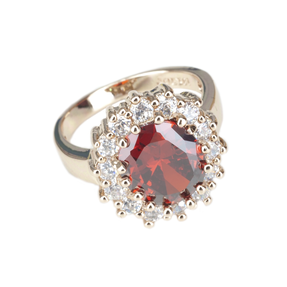 Red Gemstone Ring – Size 8 | Bold Jewelry for Crossdressers
